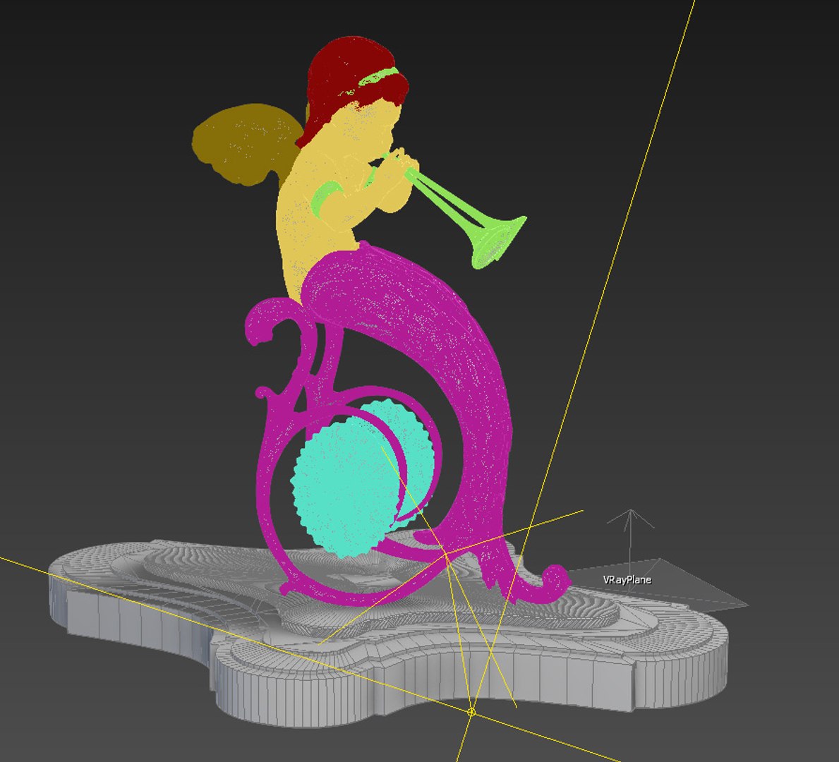 Baroque Cupid 3d Obj