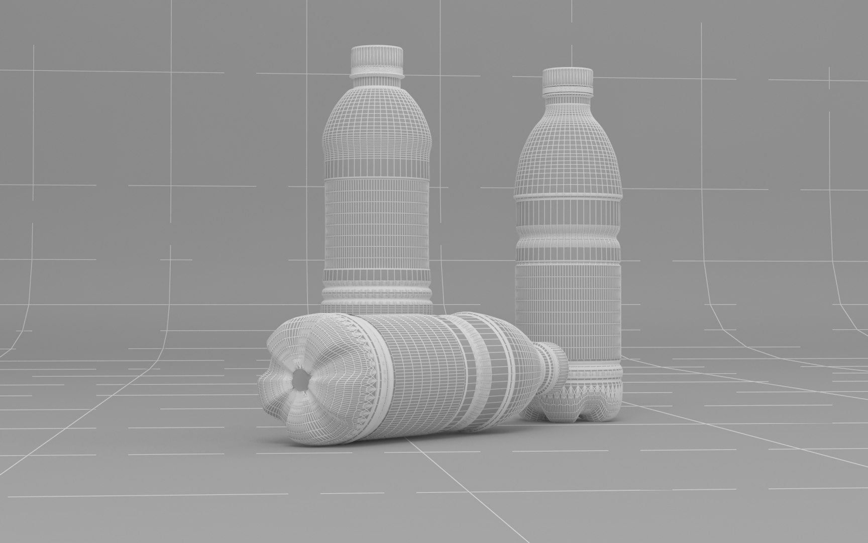 Free Water Bottles 3d Model