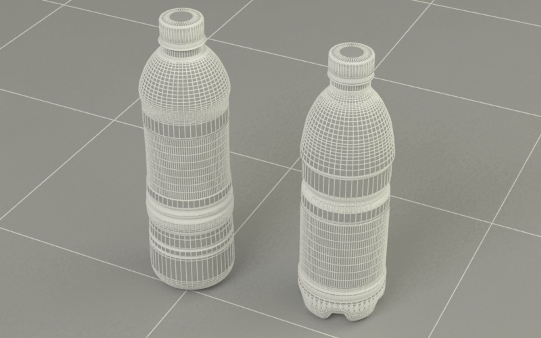 Free Water Bottles 3d Model