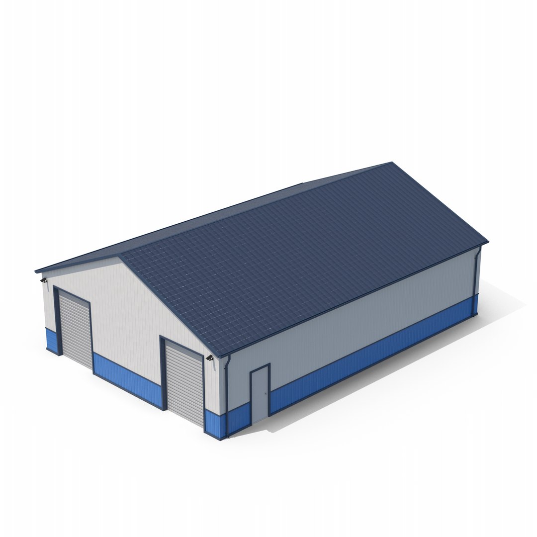 Blue Warehouse 3D - TurboSquid 2157467