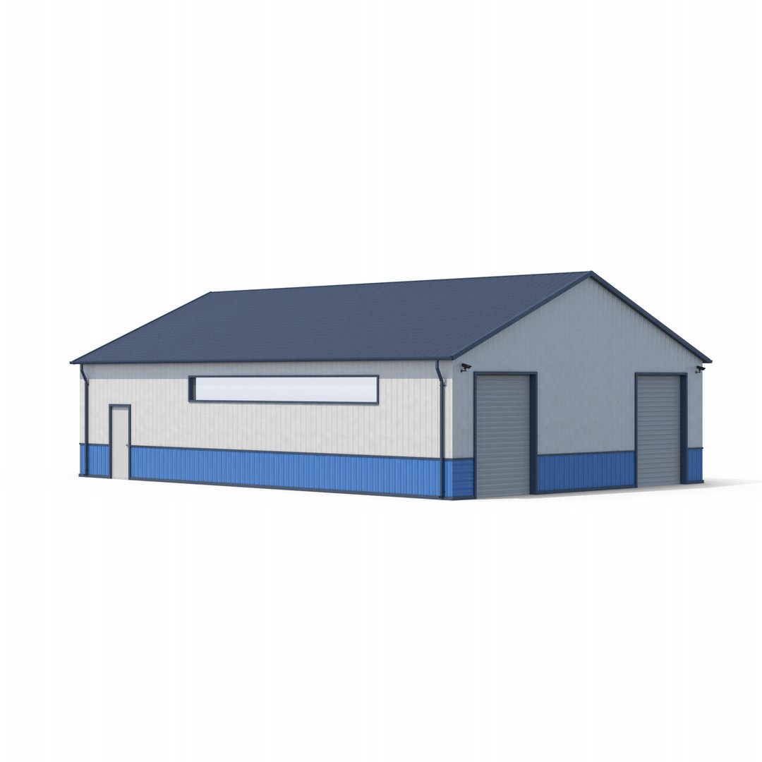Blue Warehouse 3D - TurboSquid 2157467