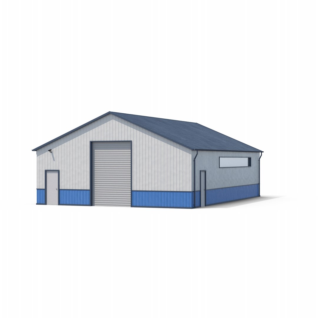 Blue Warehouse 3D - TurboSquid 2157467