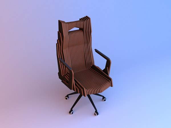 3D Parametric wooden chair on the cross 3D model - TurboSquid 1735341