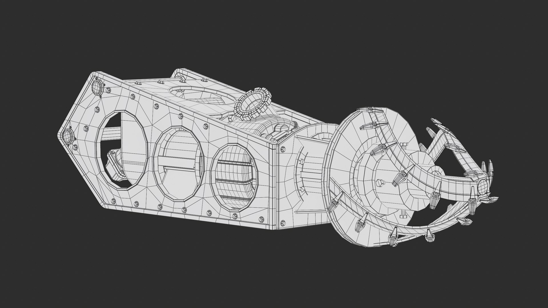 Excavator Dredge Attachment PBR 3D Model - TurboSquid 2420628