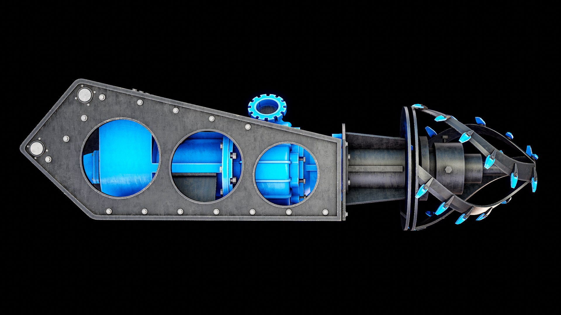 Excavator Dredge Attachment PBR 3D Model - TurboSquid 2420628