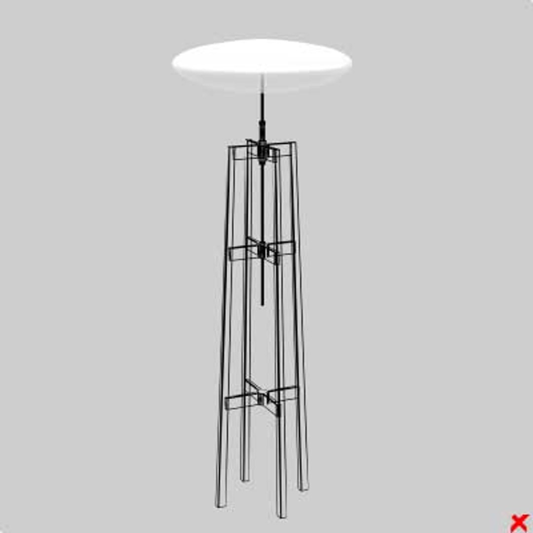 3d model lamp standing
