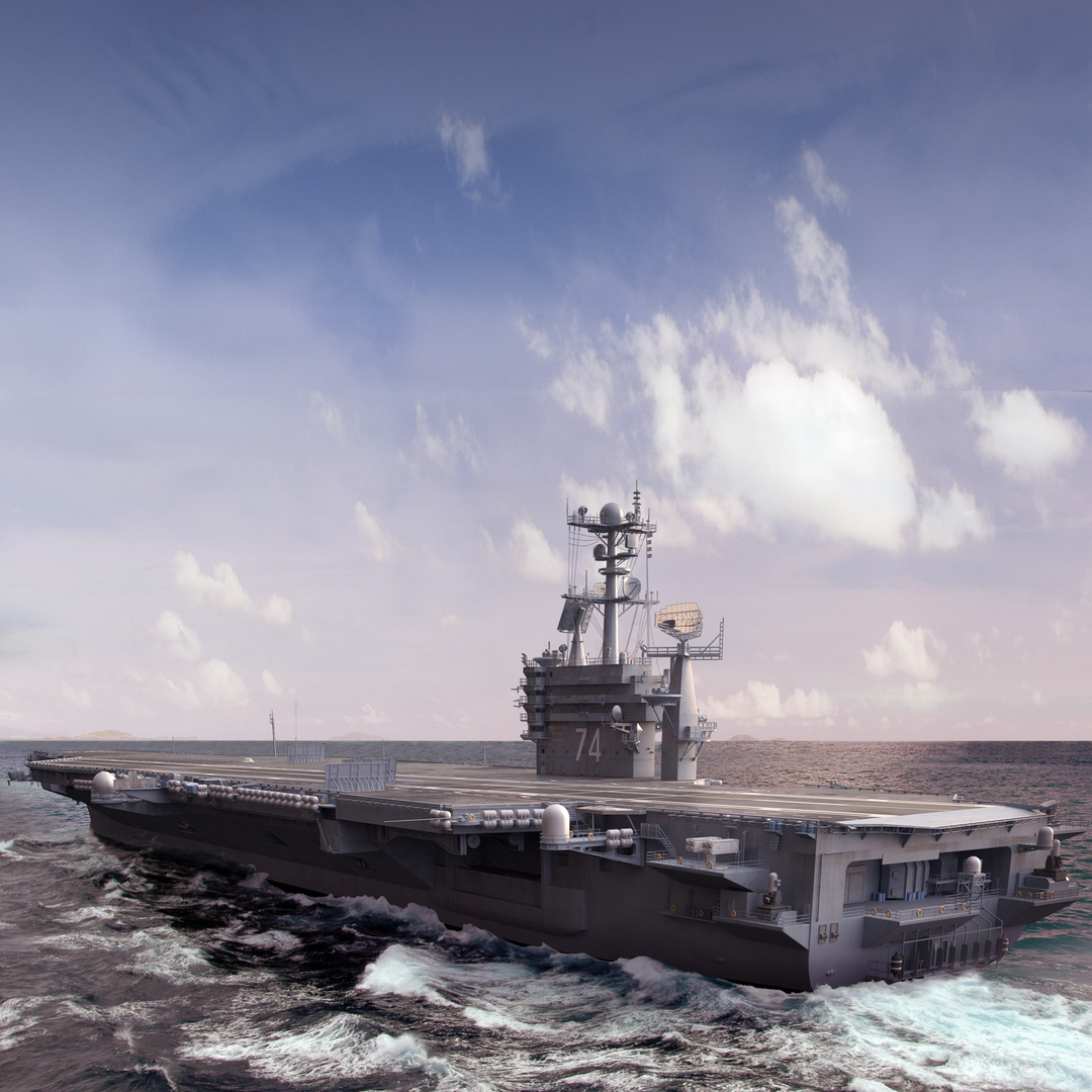 cvn 74 aircraft carrier 3d obj