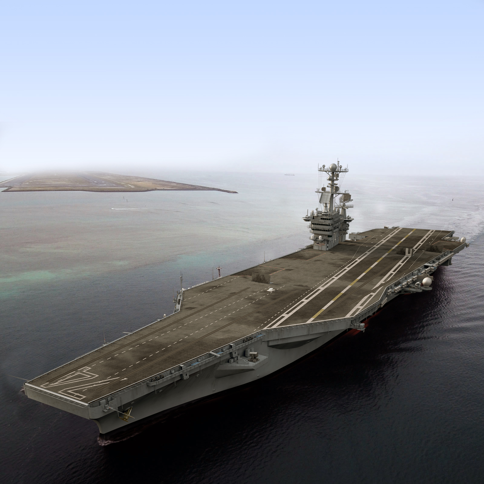 cvn 74 aircraft carrier 3d obj
