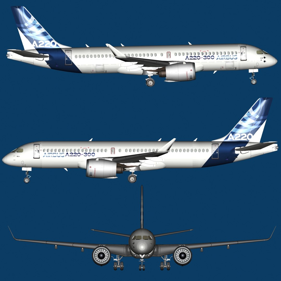 New Airbus A220 Model - TurboSquid 1383217