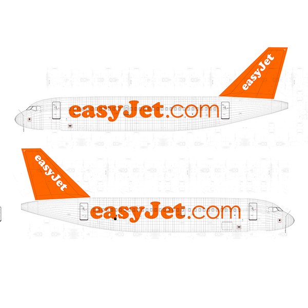 3D model Airbus A319-100 EASYJET L1424 - TurboSquid 1752552