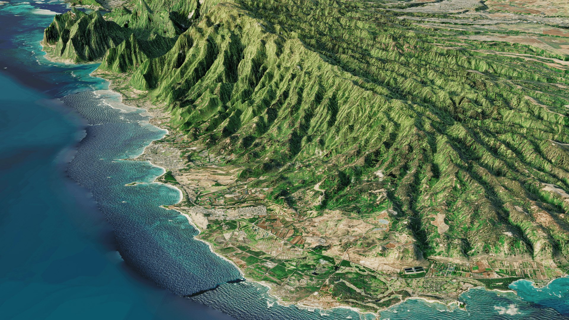 Oahu Island Full 3d Model Terrain 3D Model - TurboSquid 2073200