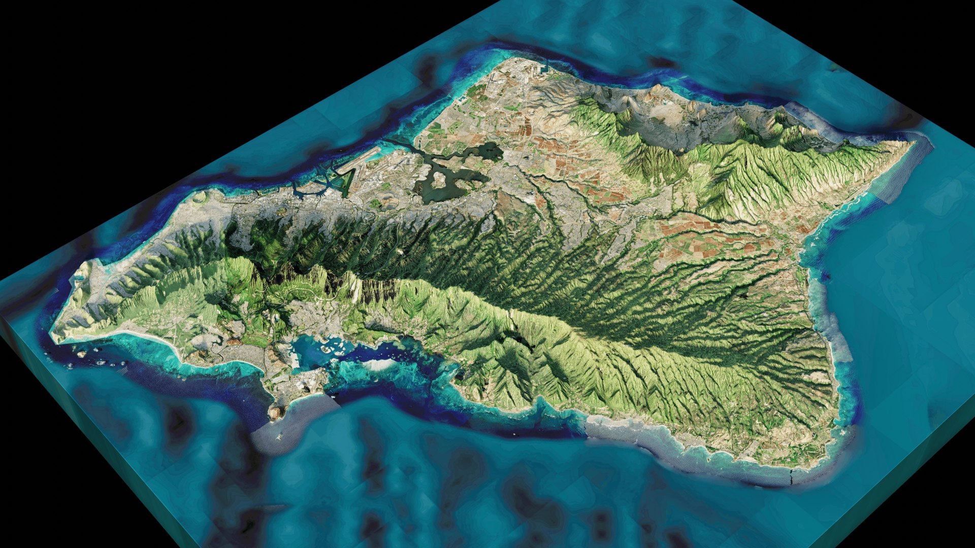 Oahu Island Full 3d Model Terrain 3D Model - TurboSquid 2073200