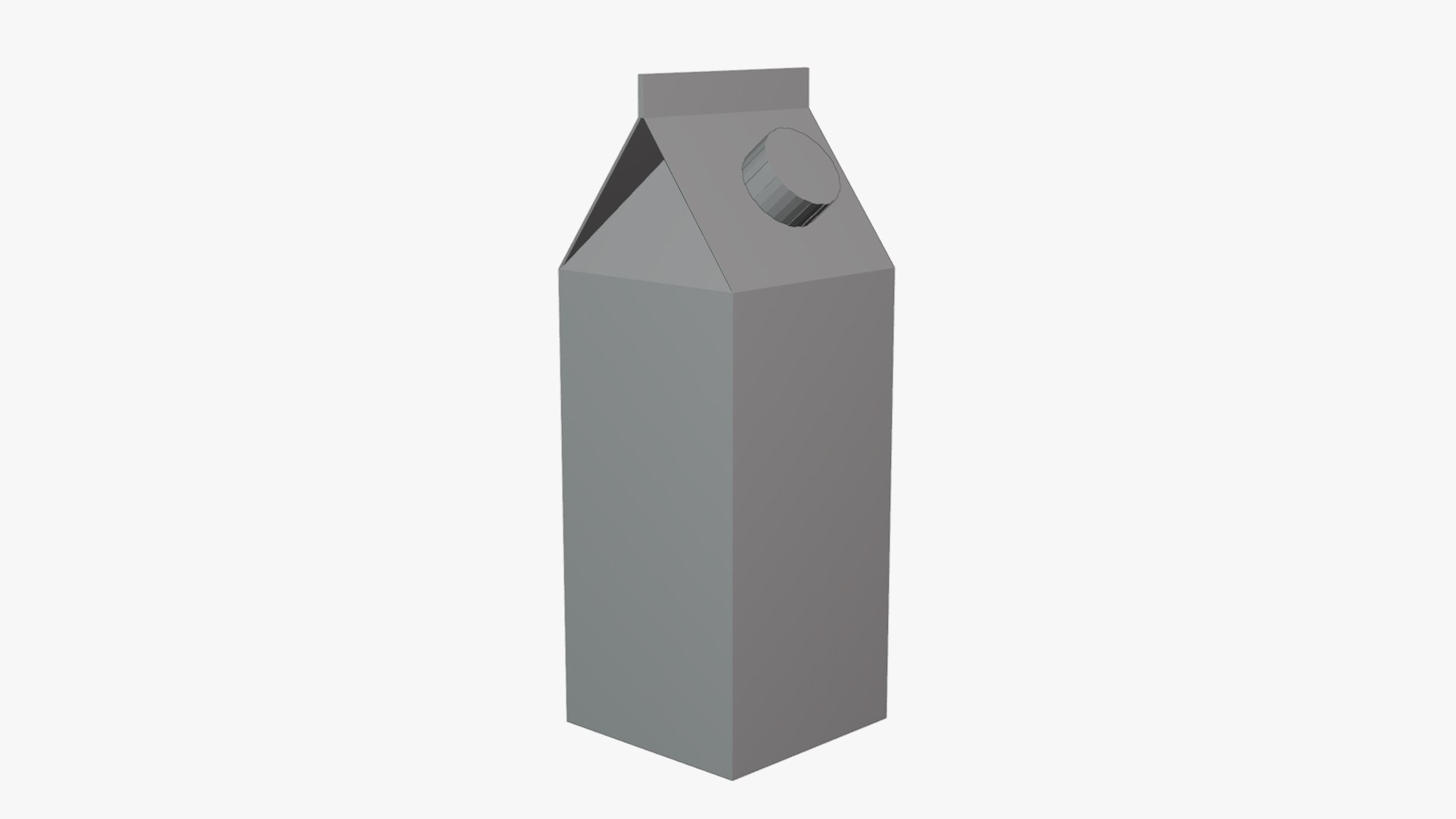 Basic Milk Carton - Geometry Only No Textures No Materials Model ...