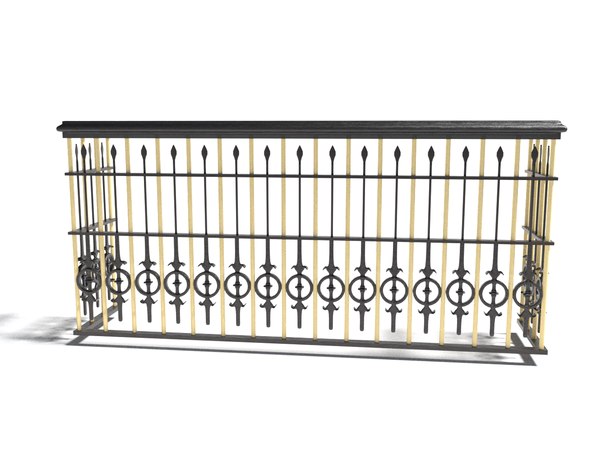 3D railing - balcony 2 - TurboSquid 1518778