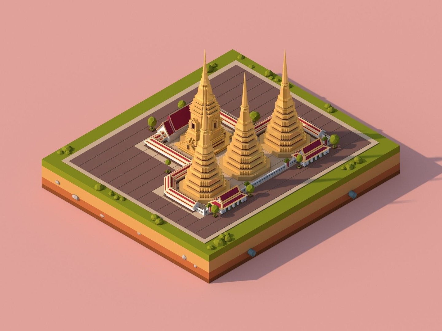 3D model pack cartoon landmarks mega - TurboSquid 1448412
