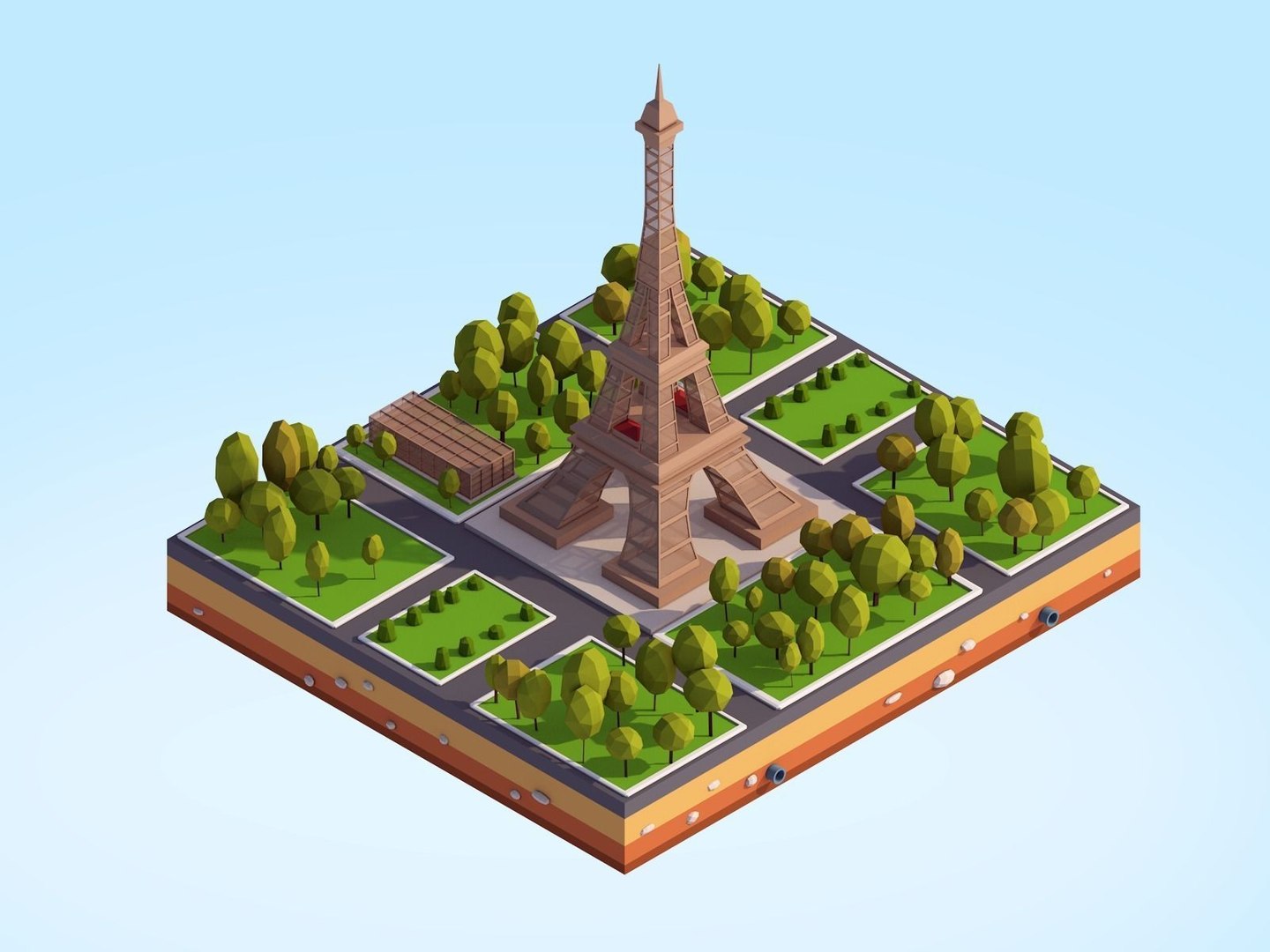 3D model pack cartoon landmarks mega - TurboSquid 1448412