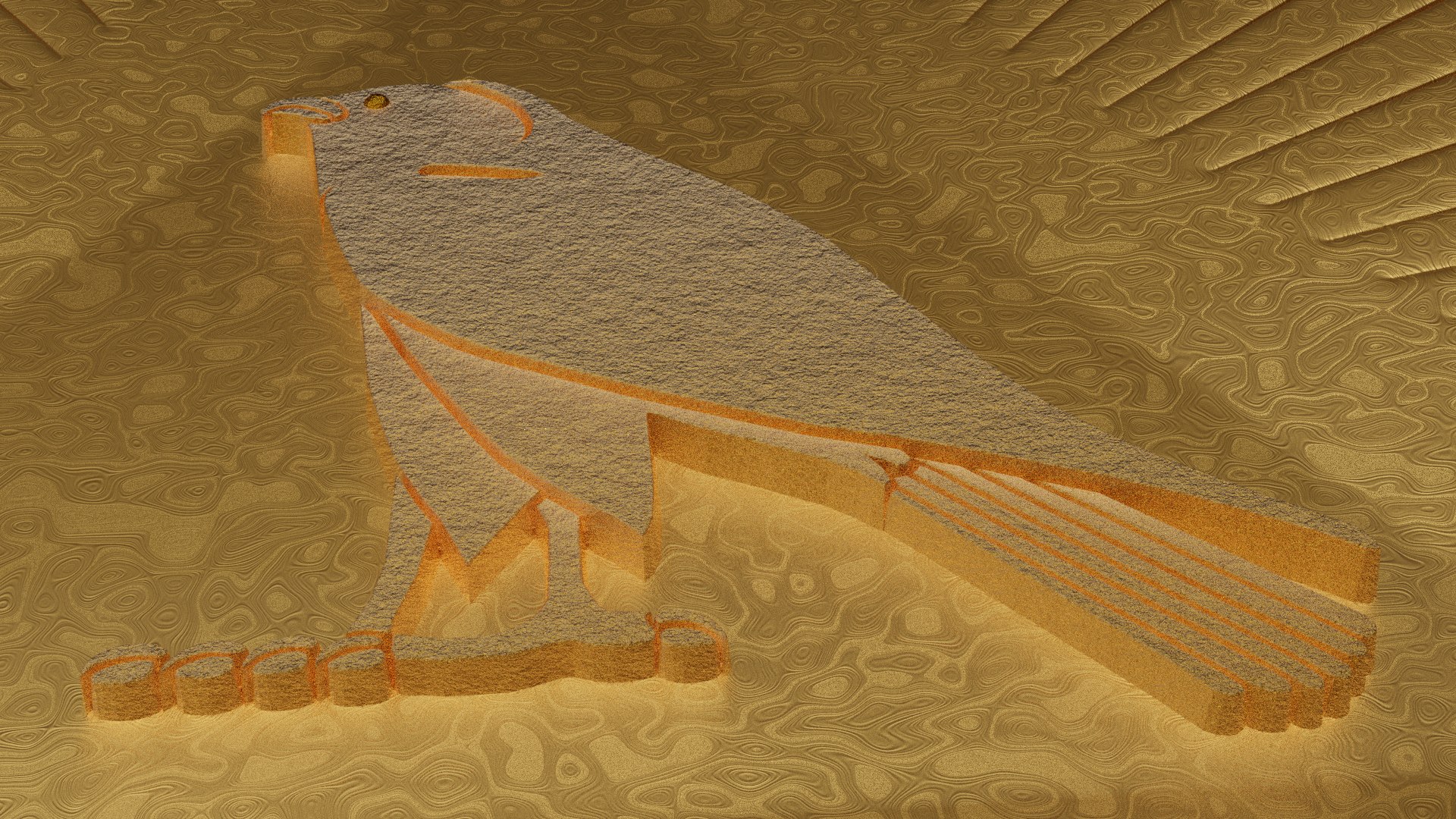 Triangle With Eye Of Horus And The Falcon Model - TurboSquid 2125931
