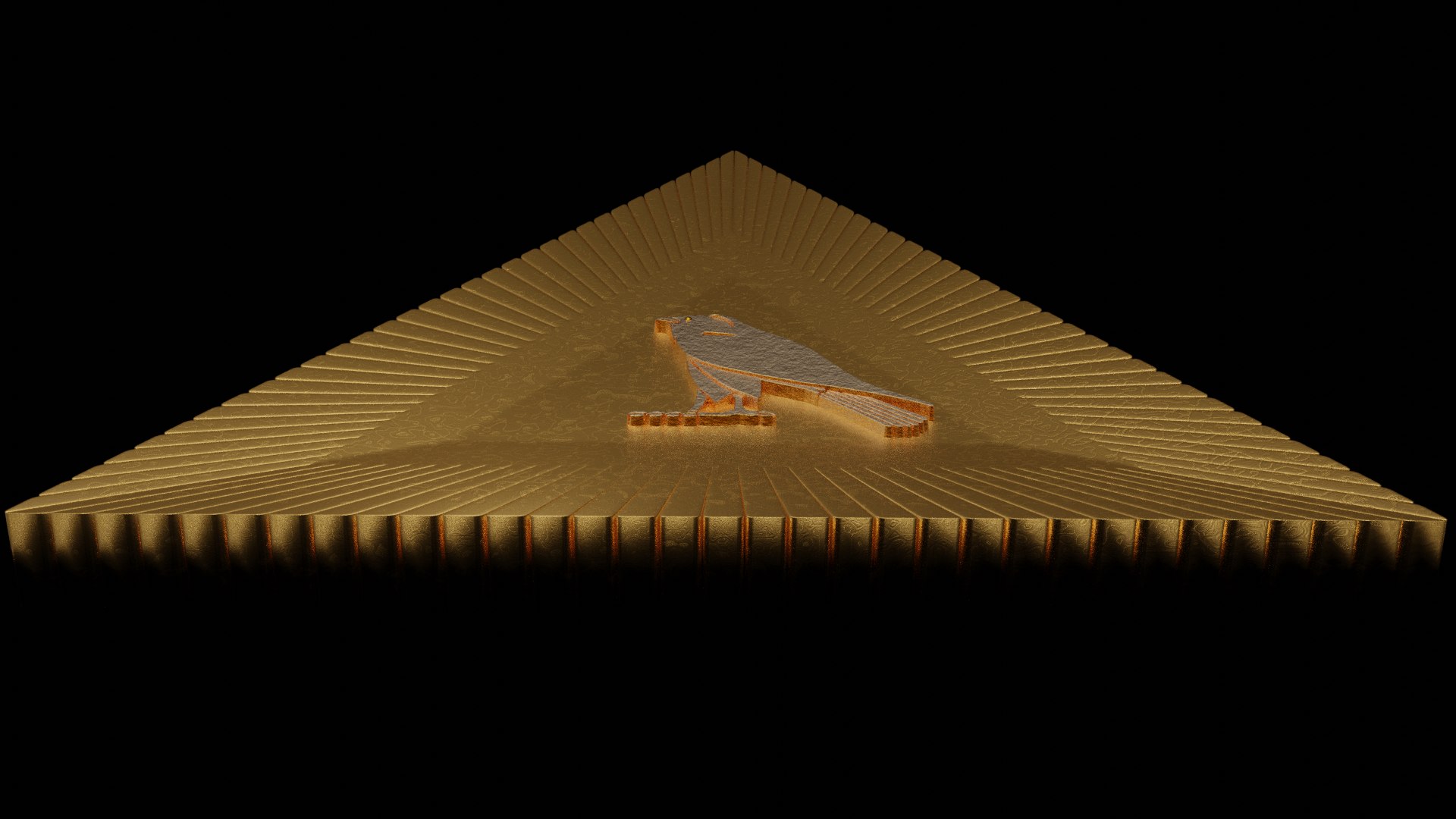 Triangle With Eye Of Horus And The Falcon Model - TurboSquid 2125931