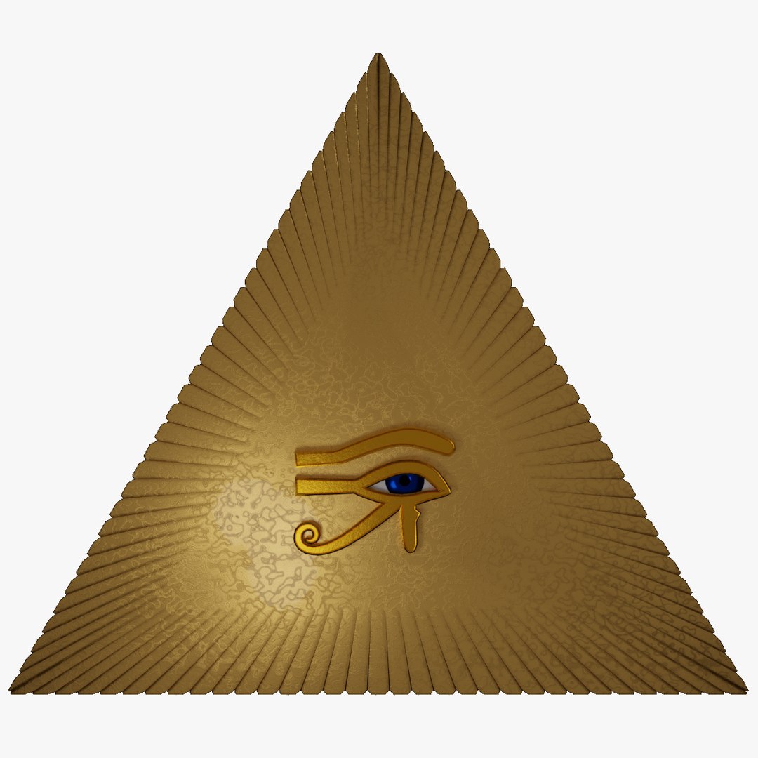 Triangle with eye of Horus and the falcon model - TurboSquid 2125931