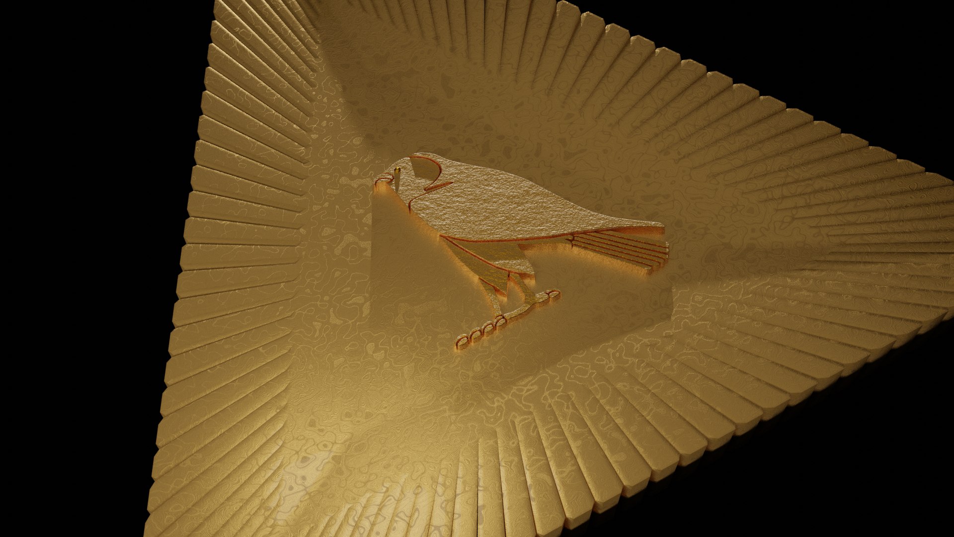 Triangle With Eye Of Horus And The Falcon Model - TurboSquid 2125931