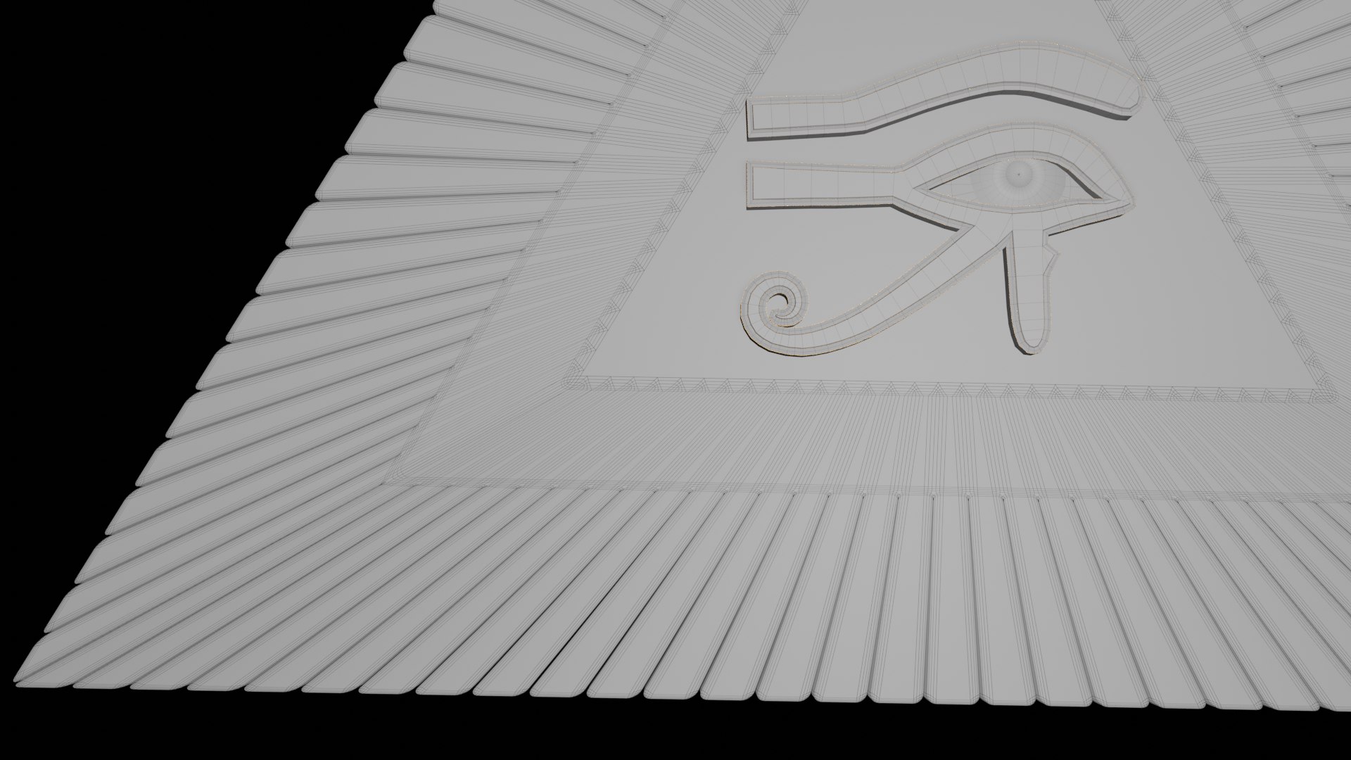 Triangle With Eye Of Horus And The Falcon Model - TurboSquid 2125931