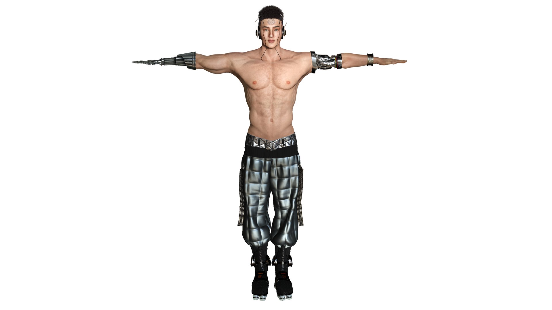 AAA 3D Cyborg Futuristic Male 02 - Game Ready Realistic Character 3D ...