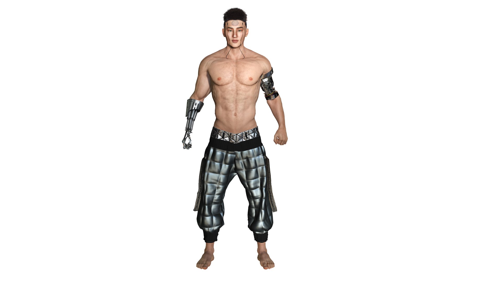 AAA 3D Cyborg Futuristic Male 02 - Game Ready Realistic Character 3D ...