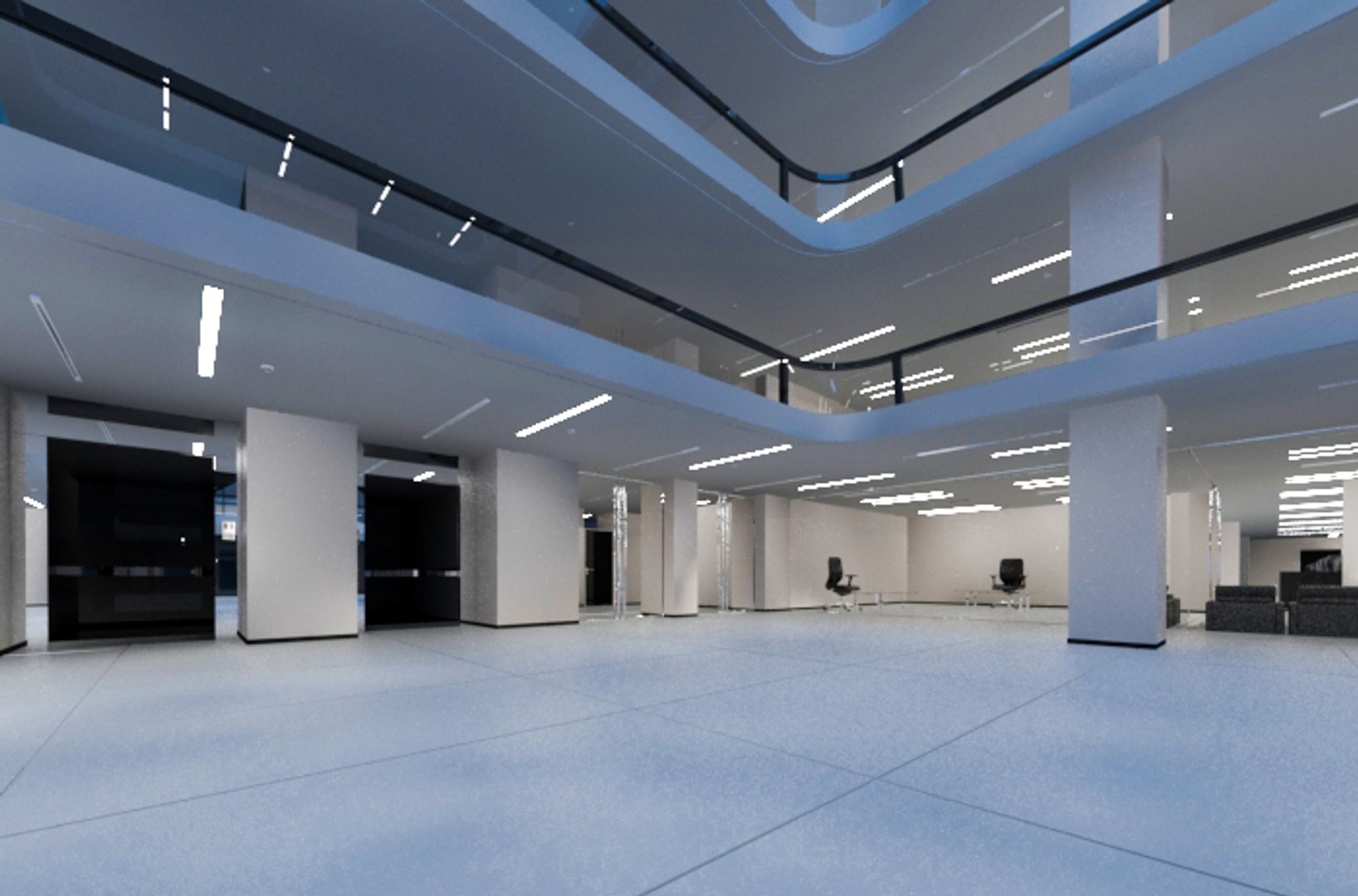 3D Modern Commercial Office Building Model - TurboSquid 1249425