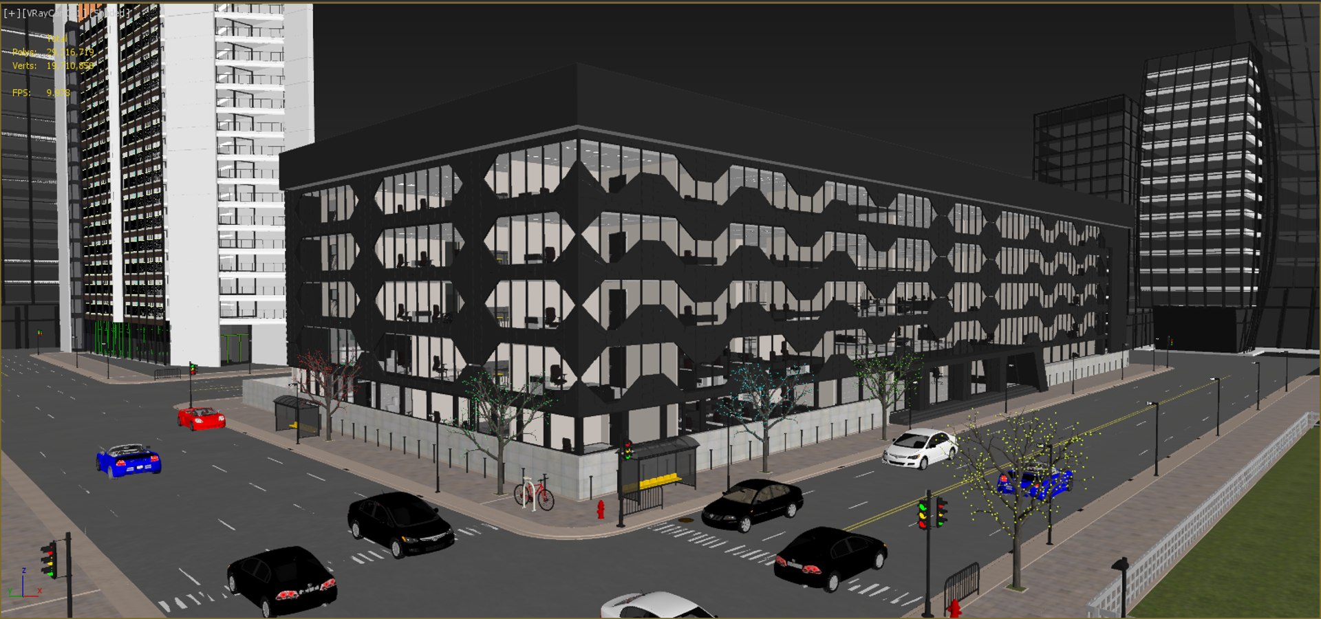 3D Modern Commercial Office Building Model - TurboSquid 1249425