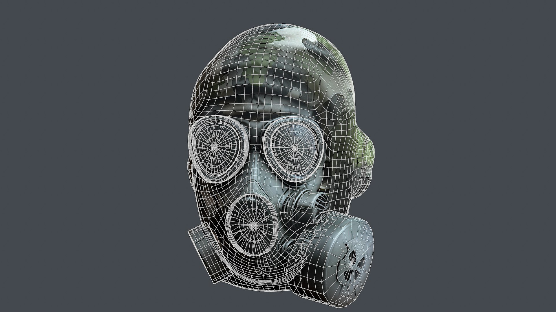 3D model Gas mask helmet military combat protection - TurboSquid 2028707