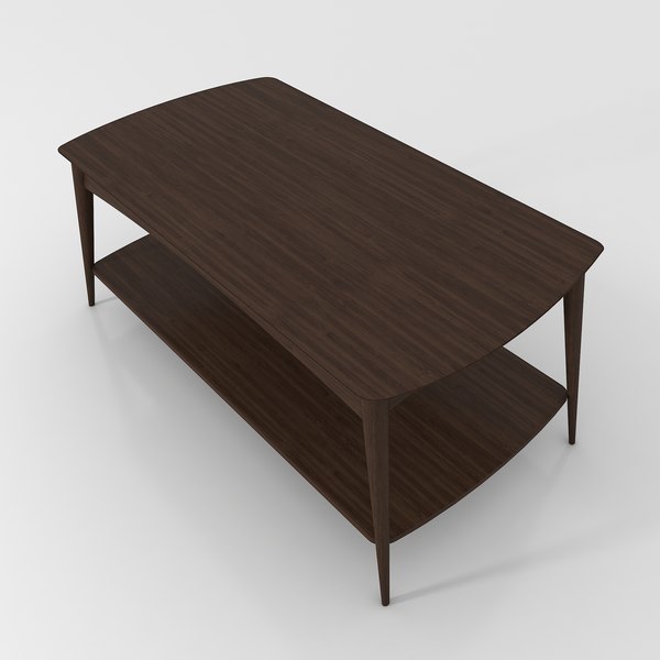 3d model copenhagen coffee table walnut