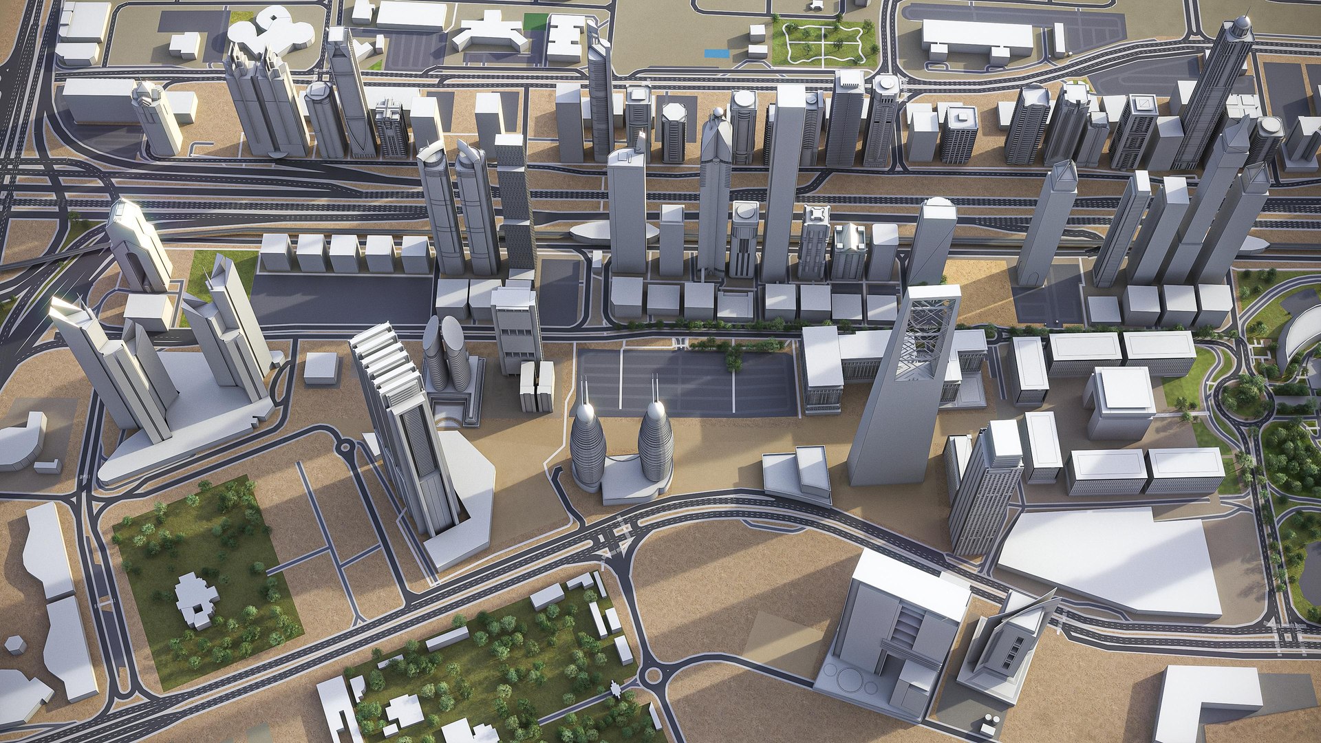 Dubai Business Bay Area 3D Model - TurboSquid 1545144