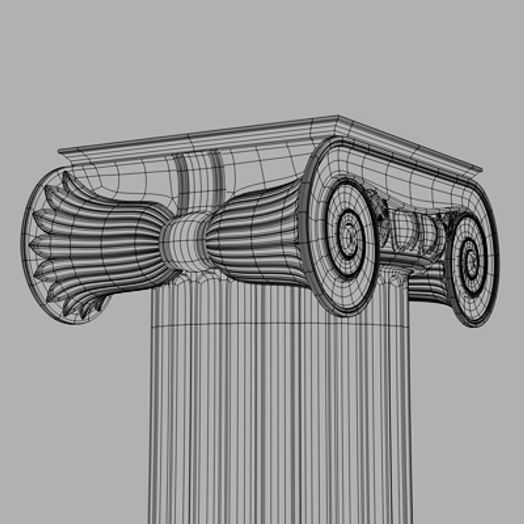 3d Obj Ionic Column