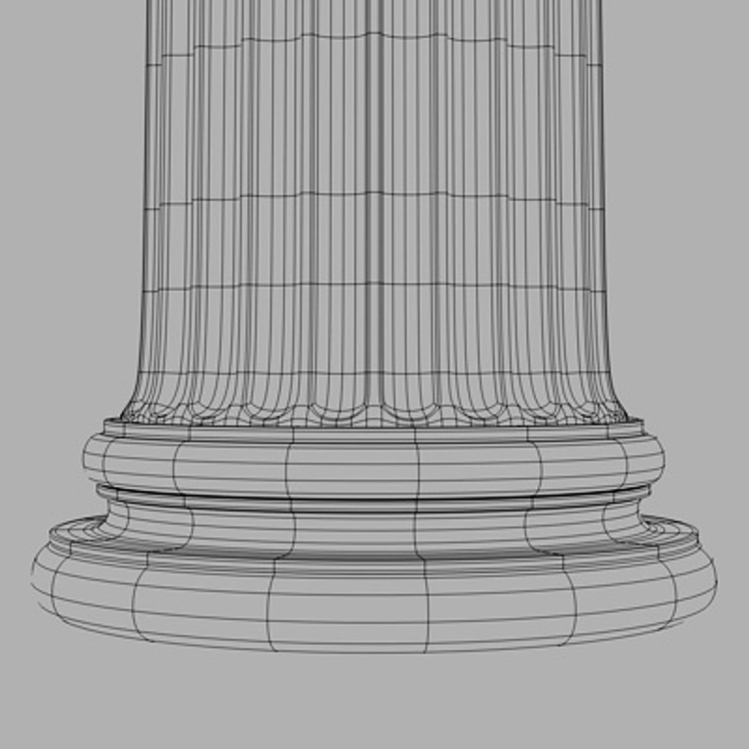 3d Obj Ionic Column