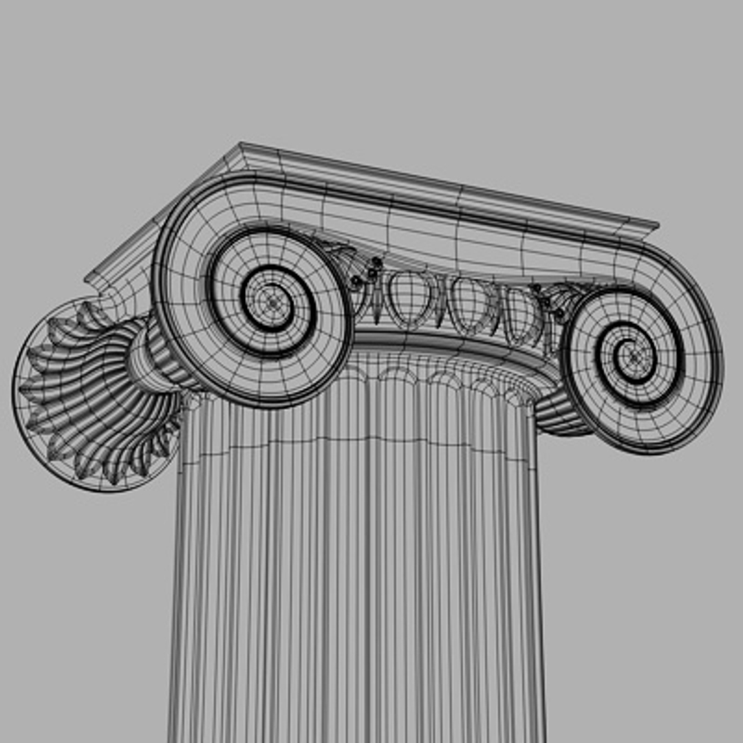 3d obj ionic column
