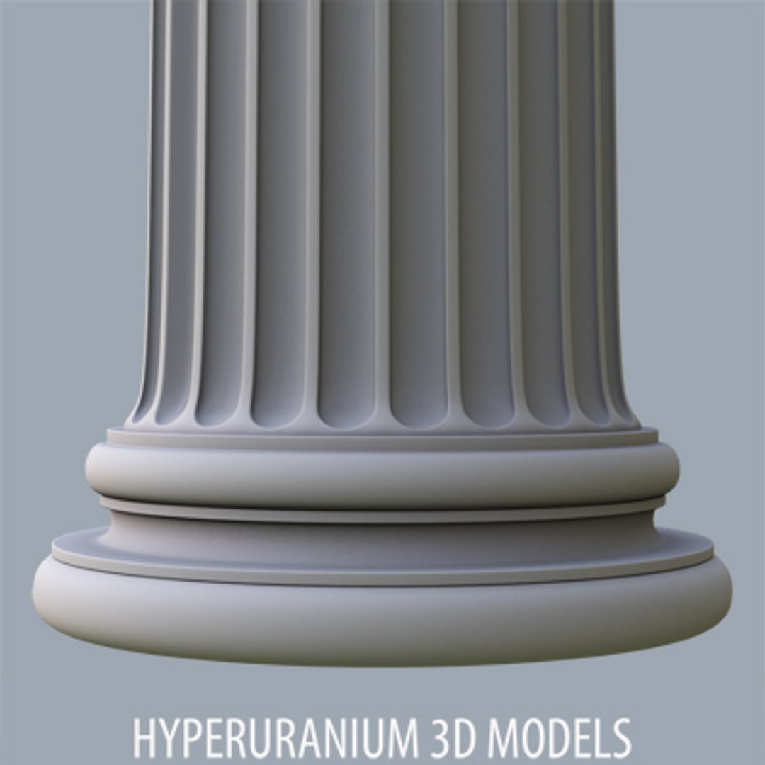 3d Obj Ionic Column