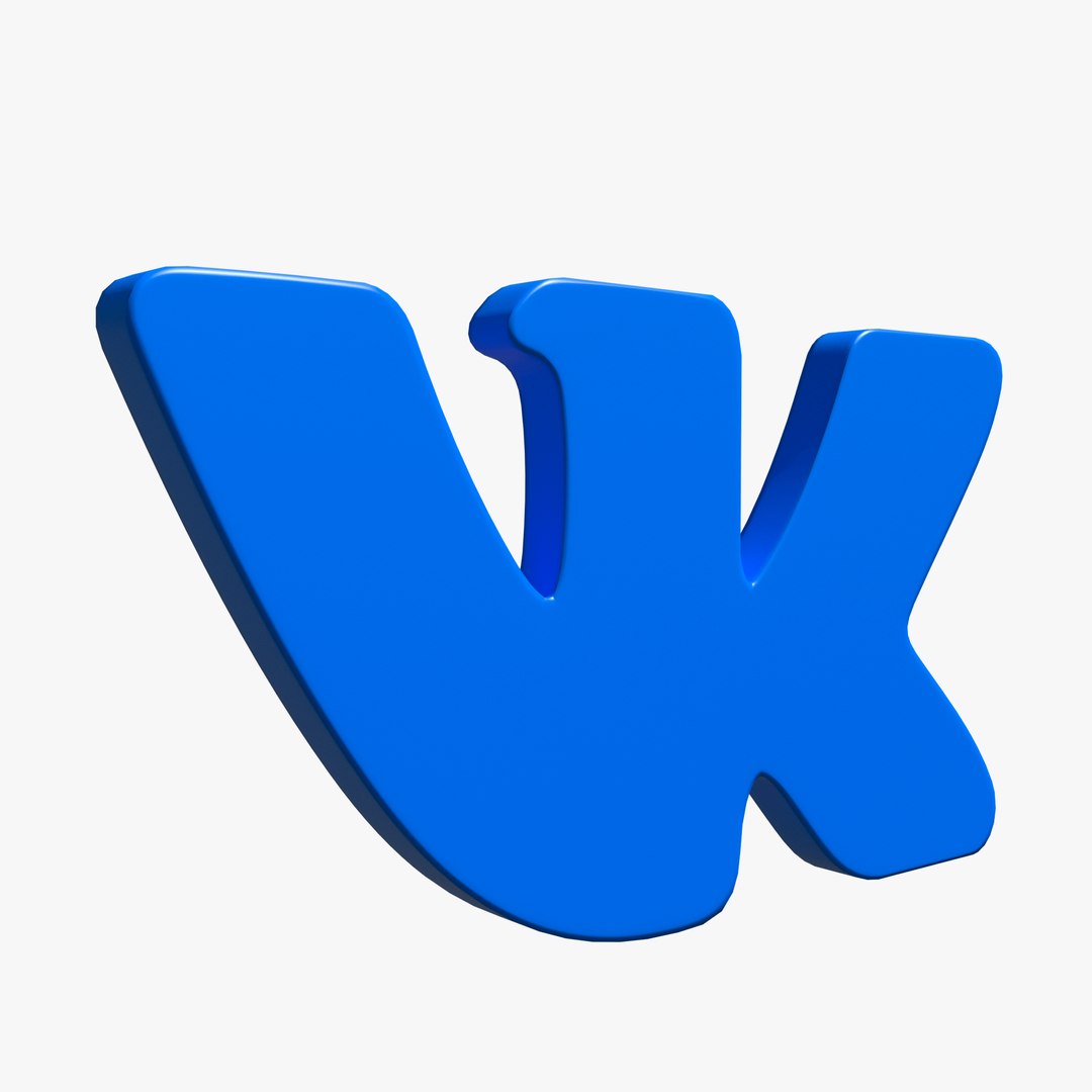 VK VKontakte Logo 3D Model - TurboSquid 2296049