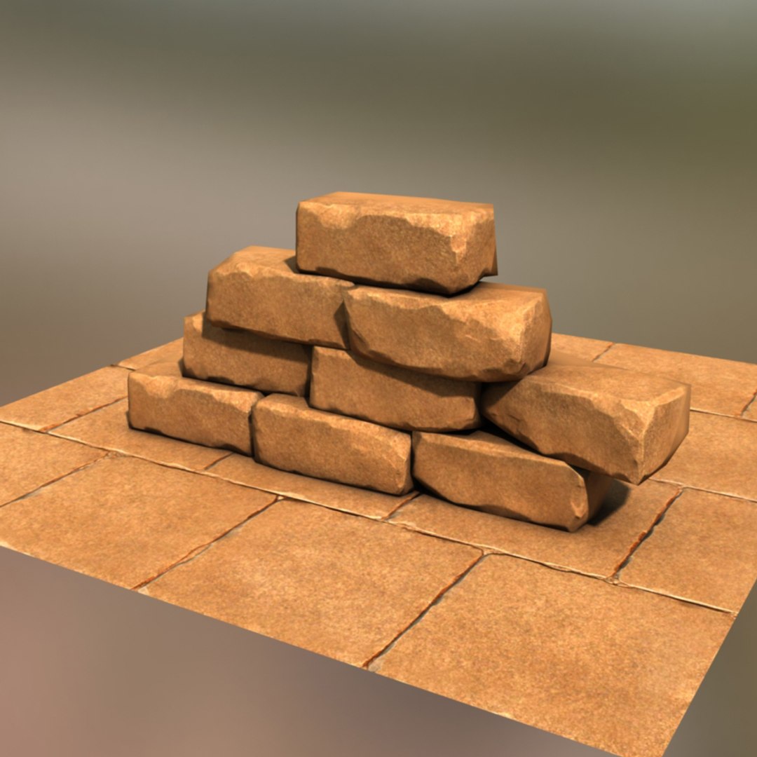 3d Stone Set Model