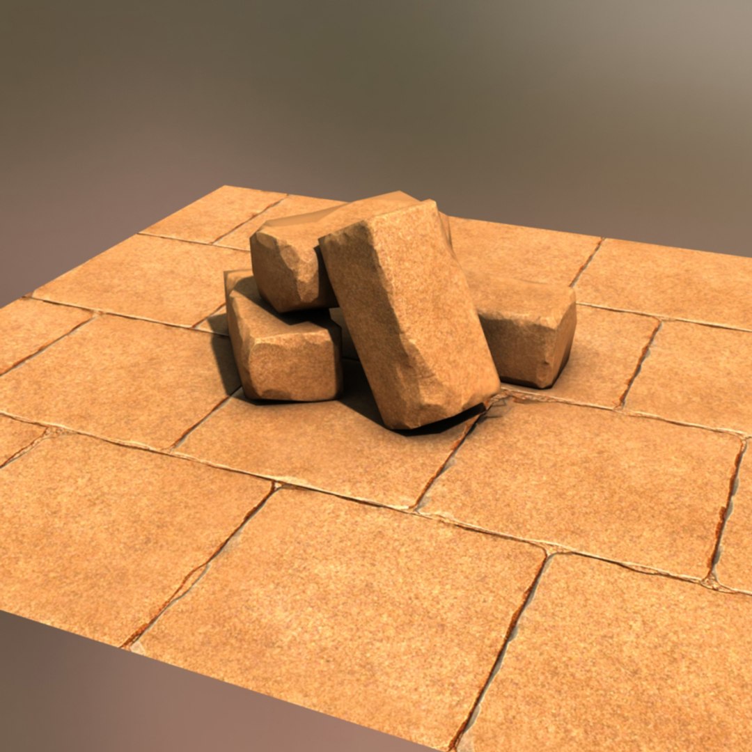 3d Stone Set Model