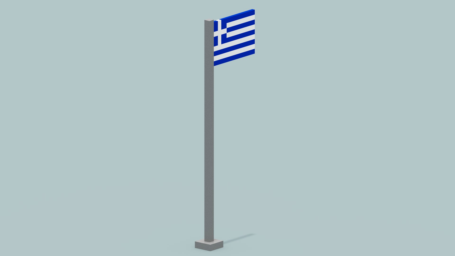 Greece Flag 3D Model - TurboSquid 1876376