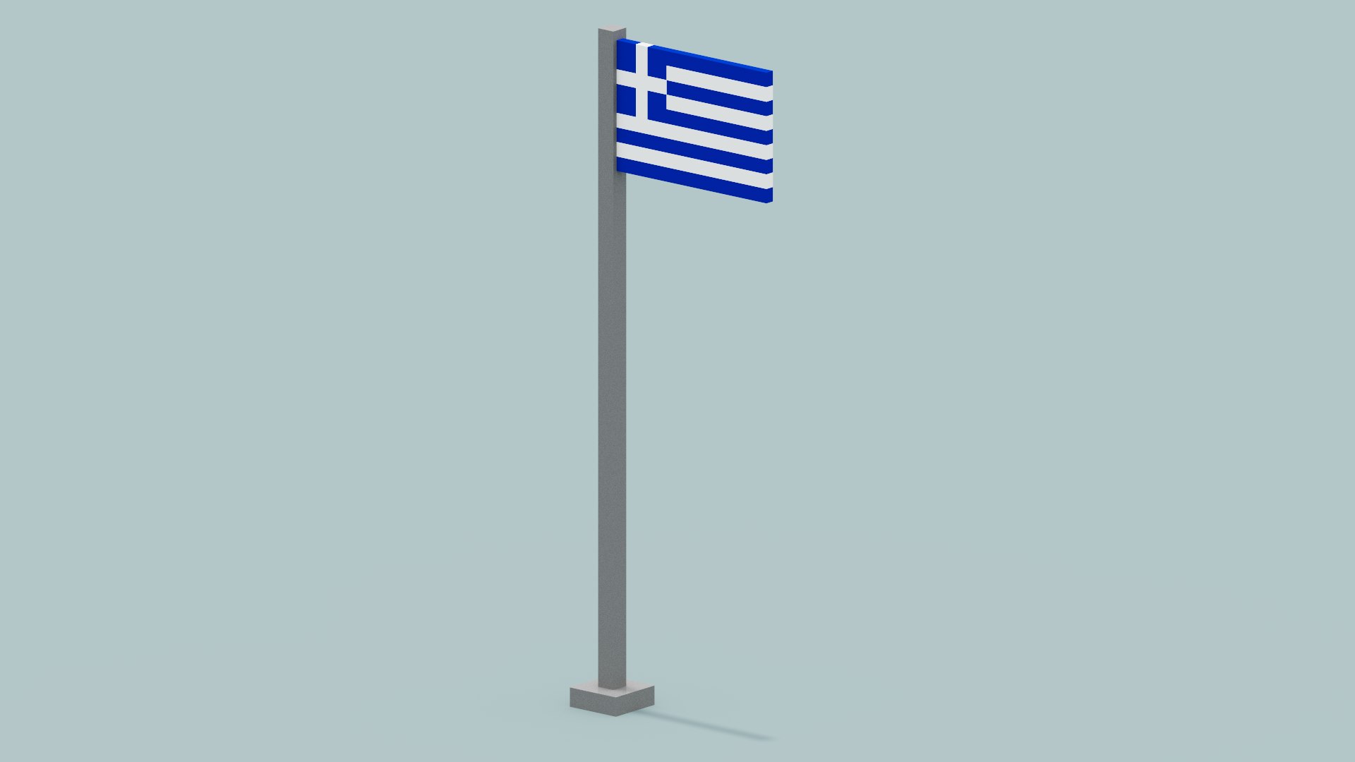 Greece Flag 3D Model - TurboSquid 1876376