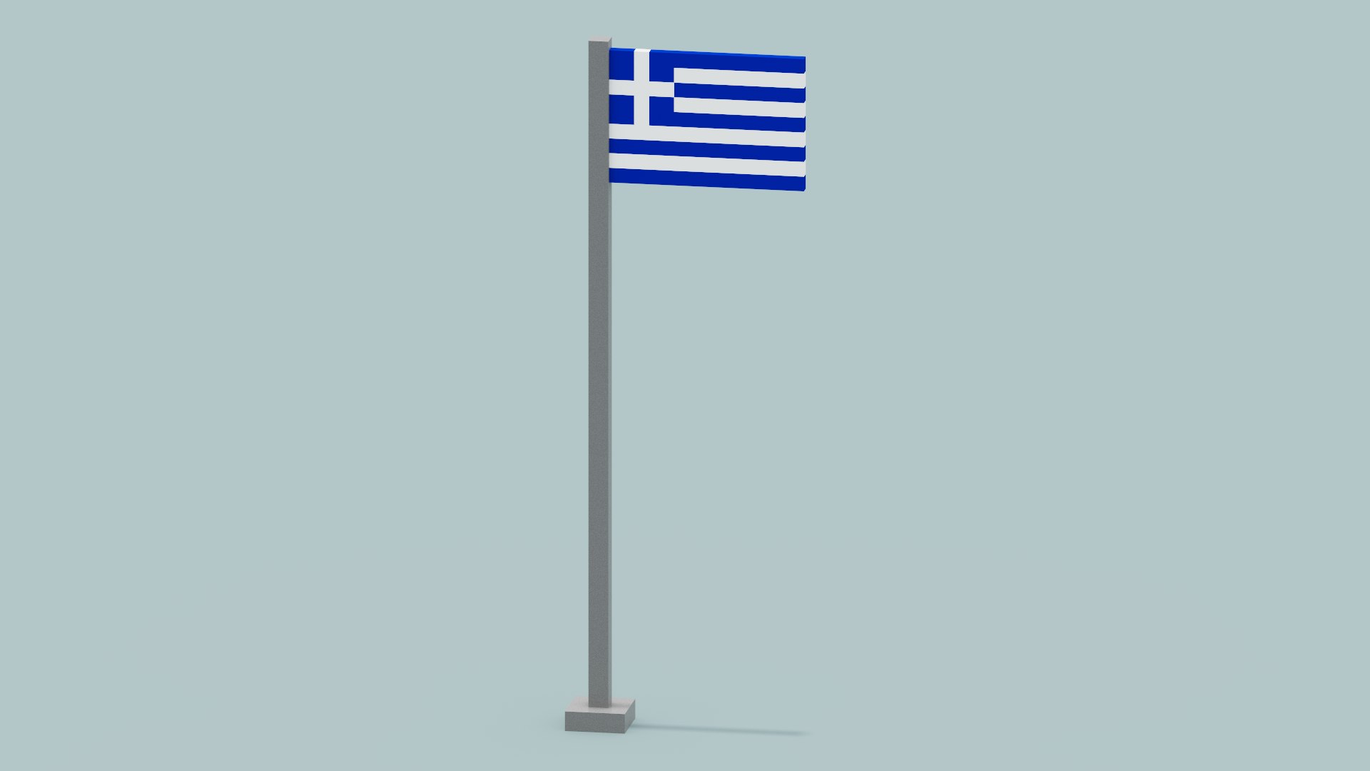 Greece Flag 3D Model - TurboSquid 1876376