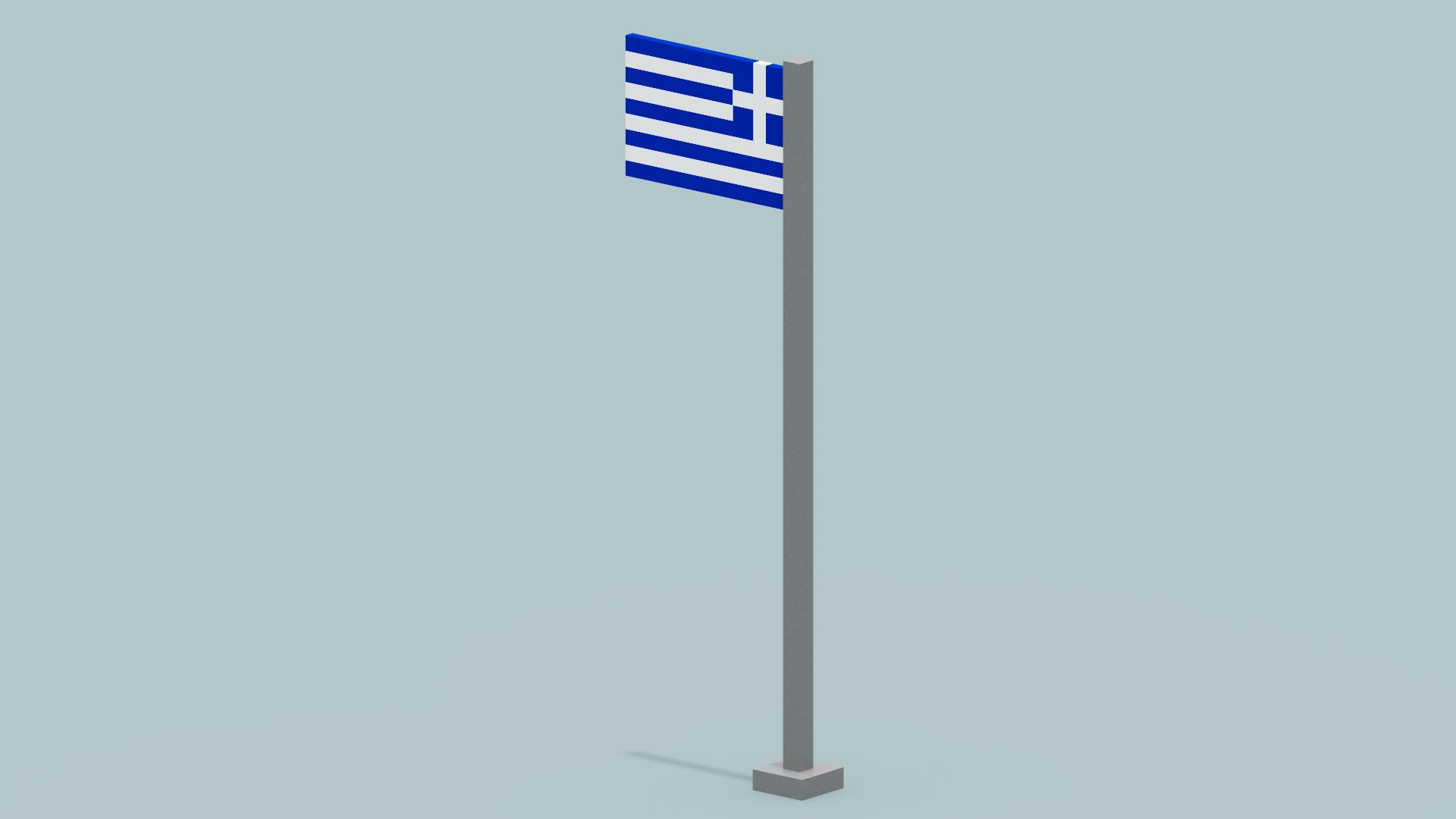 Greece Flag 3D Model - TurboSquid 1876376