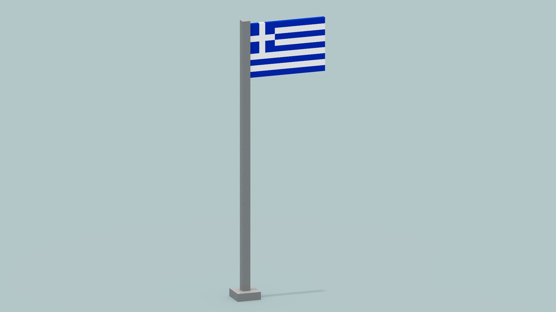 Greece Flag 3D Model - TurboSquid 1876376