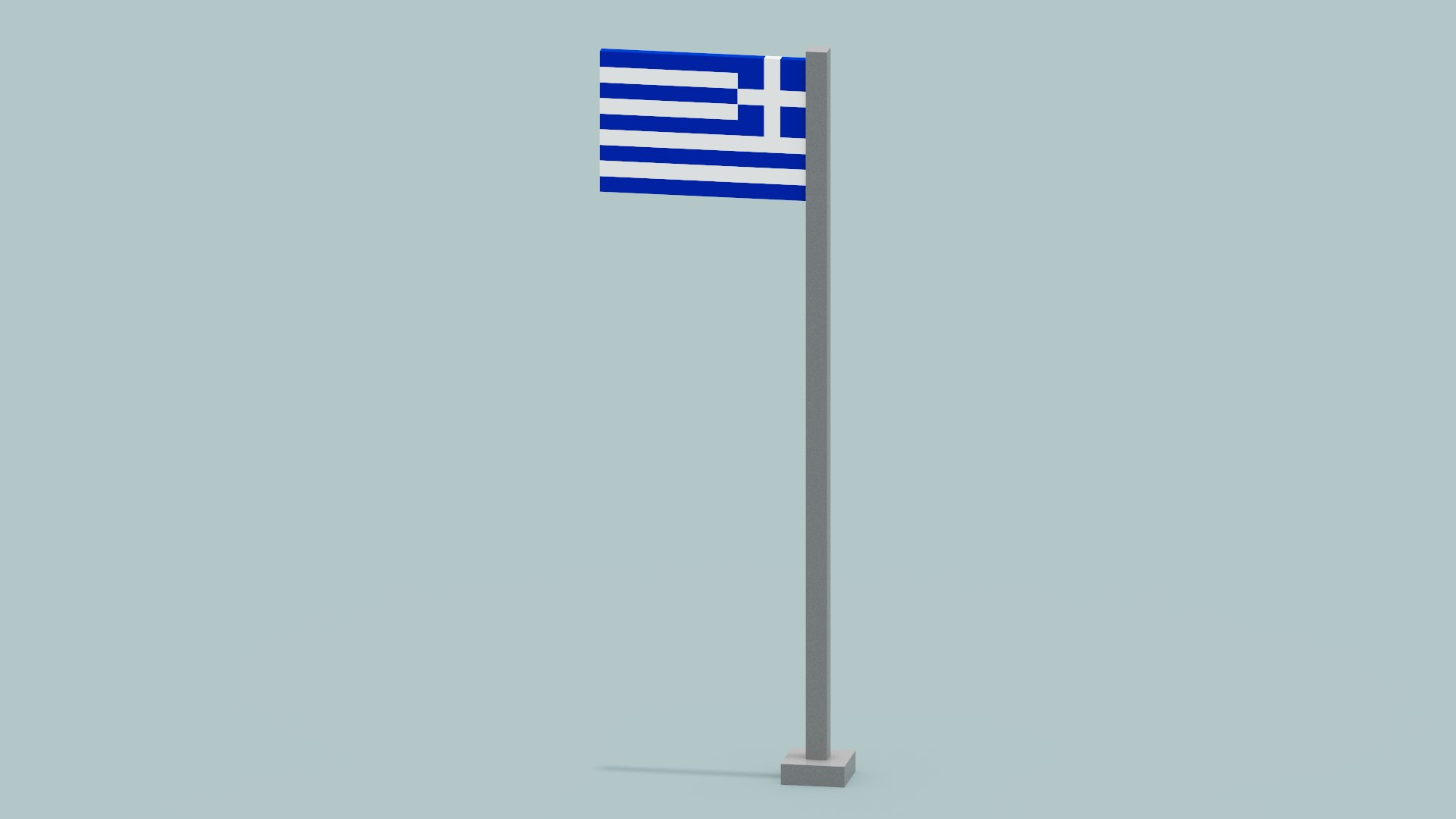 Greece Flag 3D Model - TurboSquid 1876376