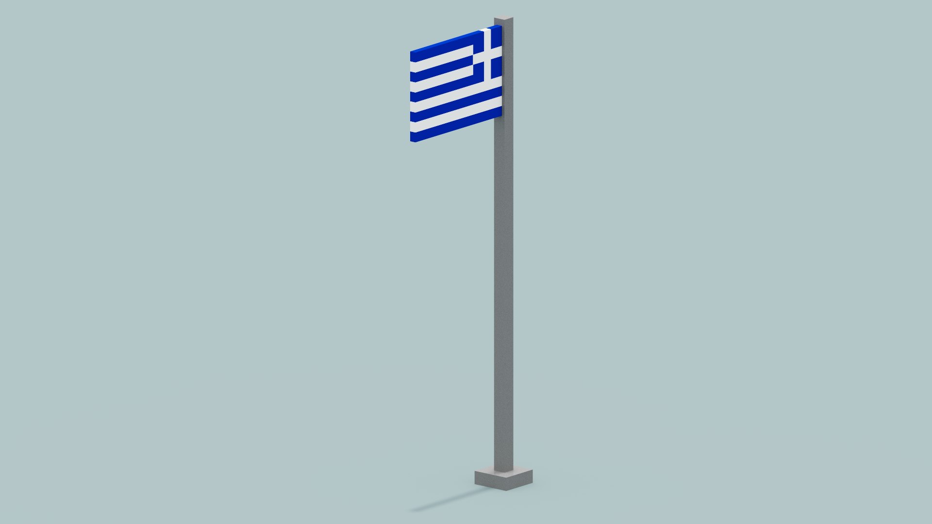 Greece Flag 3D Model - TurboSquid 1876376