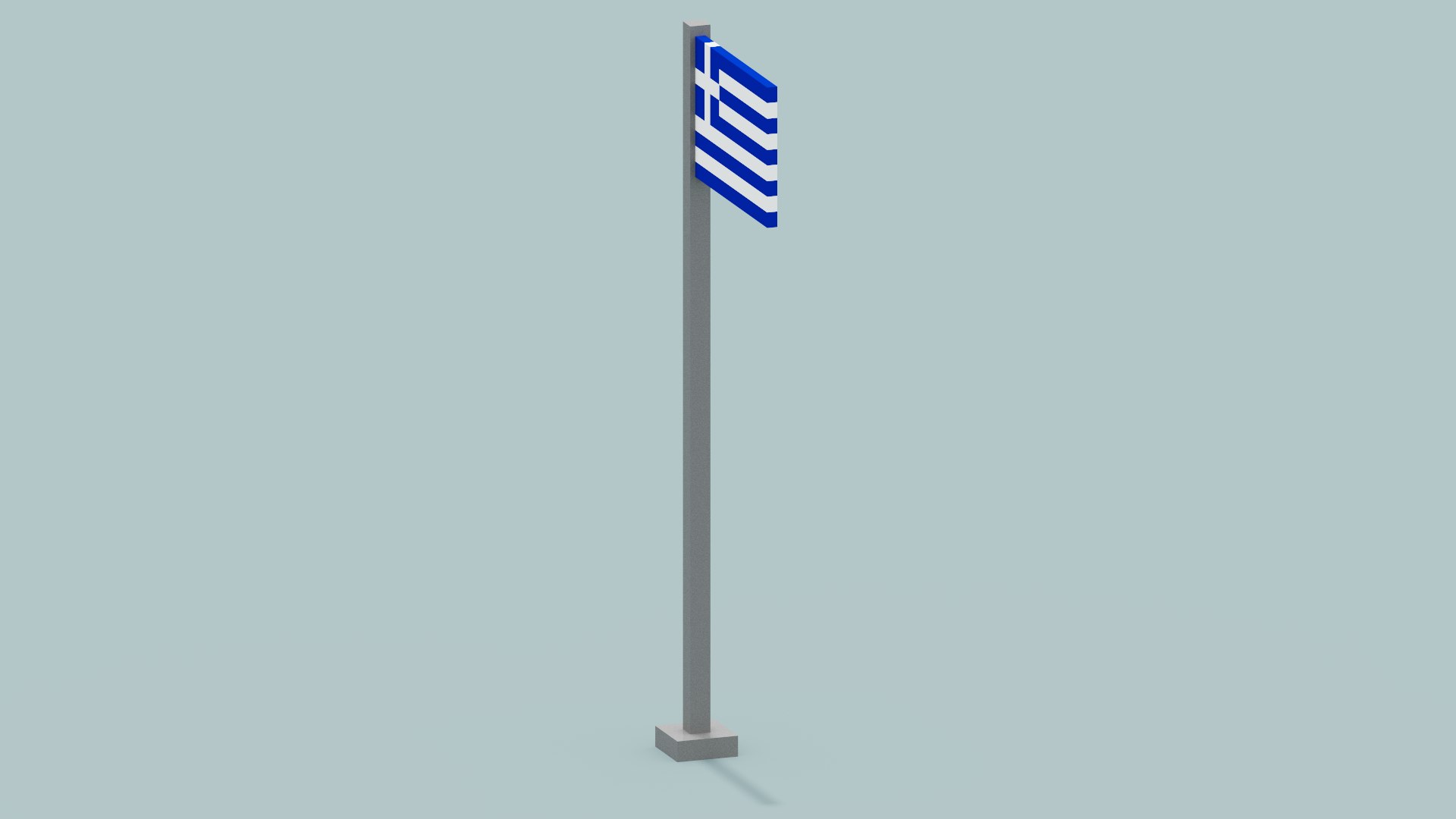 Greece Flag 3D Model - TurboSquid 1876376