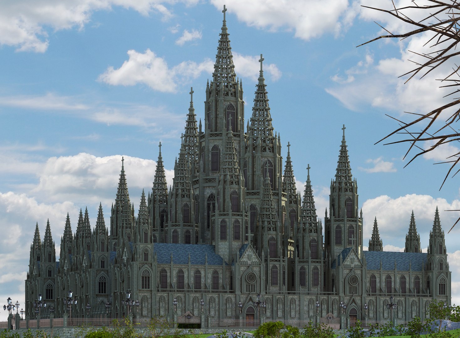 3D Landscape Fantasy Cathedral Model - TurboSquid 1425713