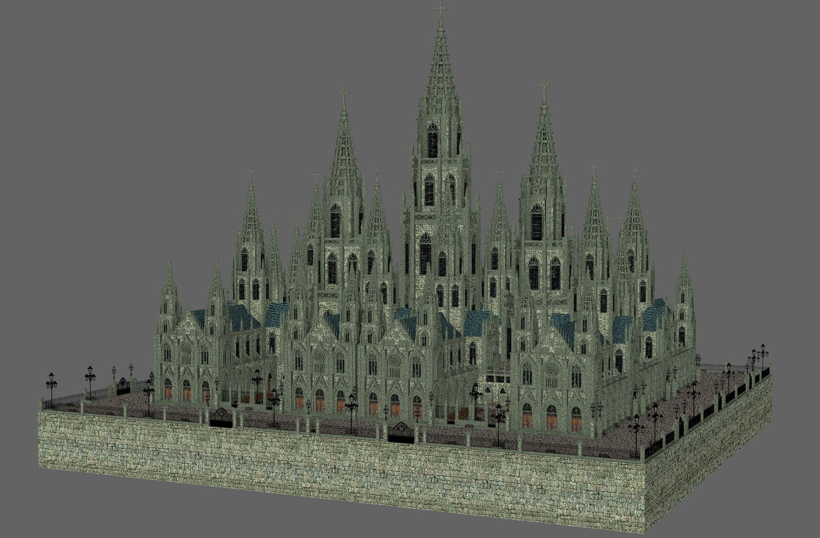 3D Landscape Fantasy Cathedral Model - TurboSquid 1425713