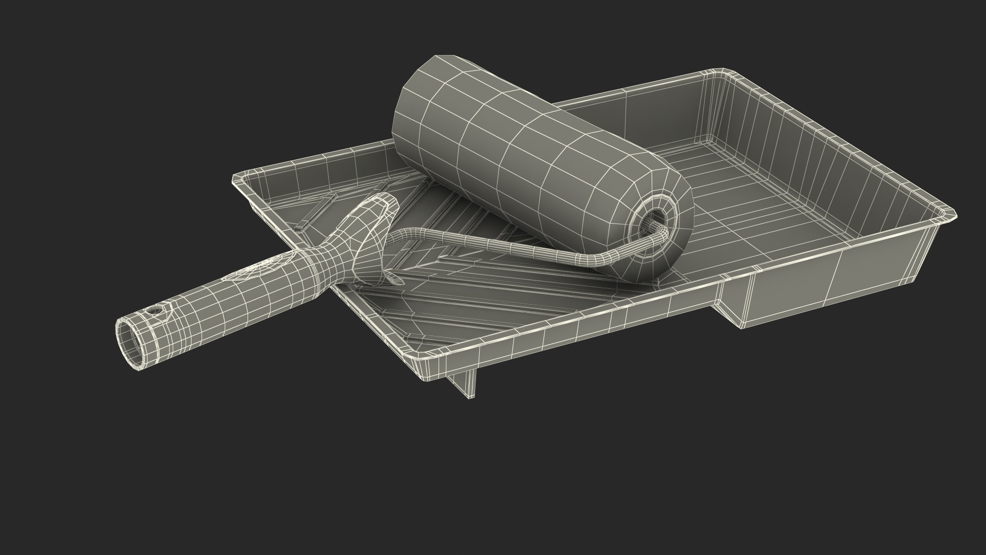 3D Paint Roller Tray Model - TurboSquid 1498111